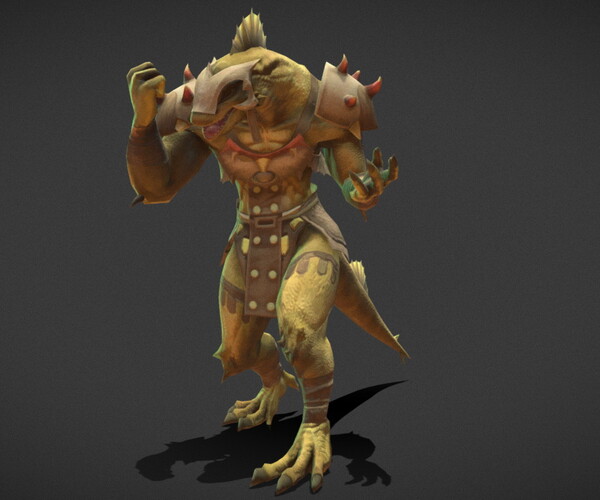 ArtStation - Fantasy Creature - Combat LizardMan | Game Assets