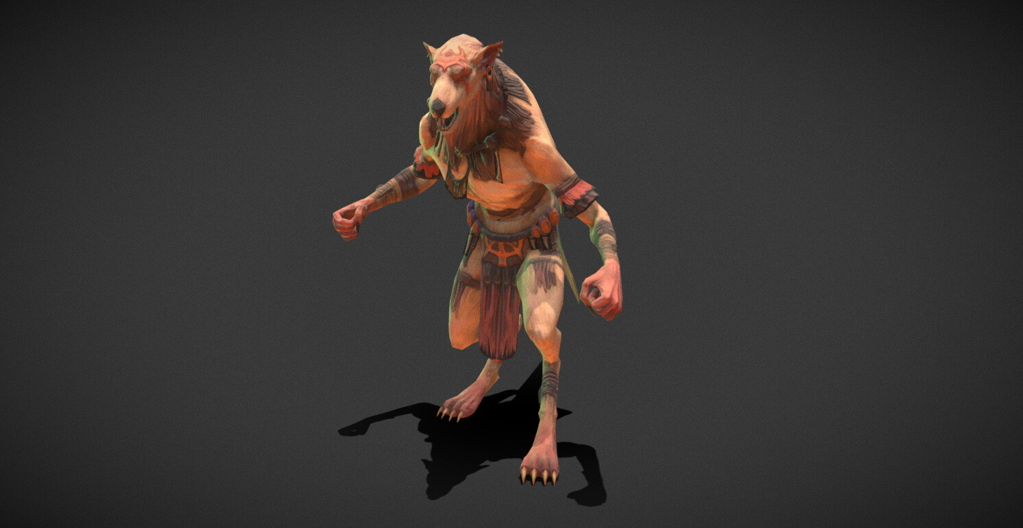 ArtStation - Fantasy Creature - Combat RatMan | Game Assets
