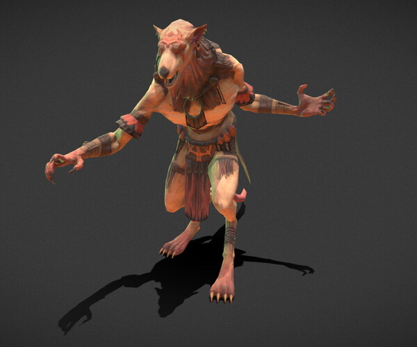 ArtStation - Fantasy Creature - Combat RatMan | Game Assets