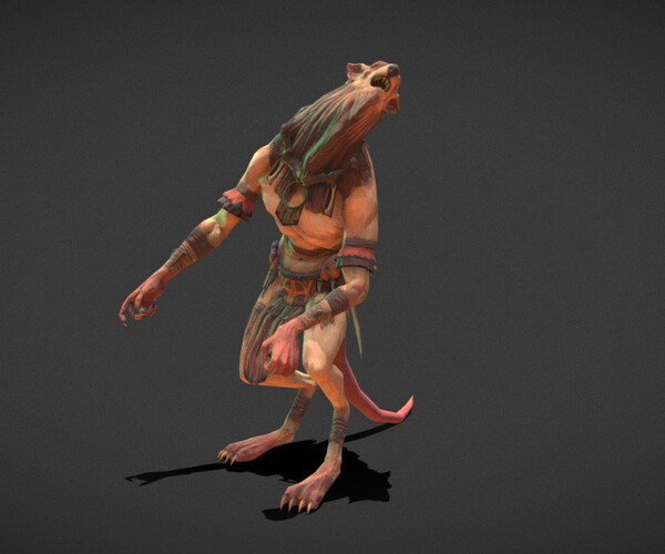 ArtStation - Fantasy Creature - Combat RatMan | Game Assets