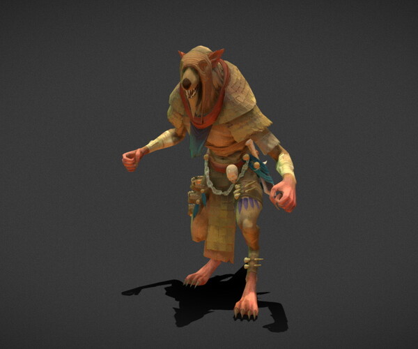 ArtStation - Fantasy Creature - Combat RatMan | Game Assets