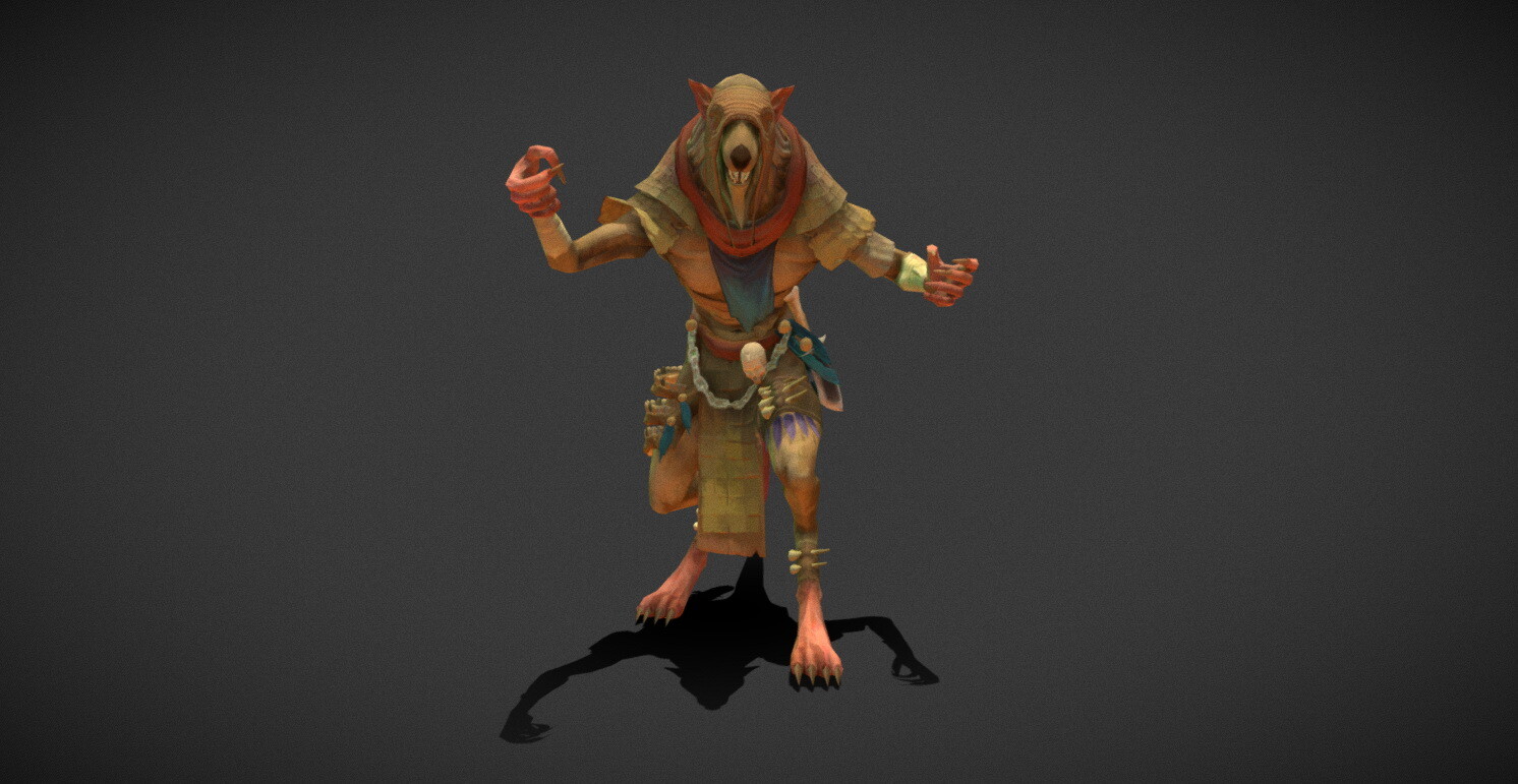 ArtStation - Fantasy Creature - Combat RatMan | Game Assets