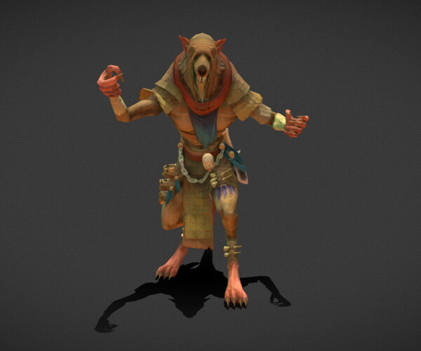 ArtStation - Fantasy Creature - Combat RatMan | Game Assets