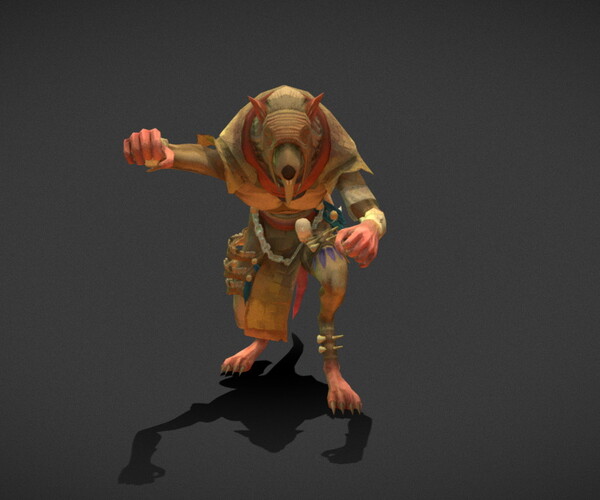 ArtStation - Fantasy Creature - Combat RatMan | Game Assets