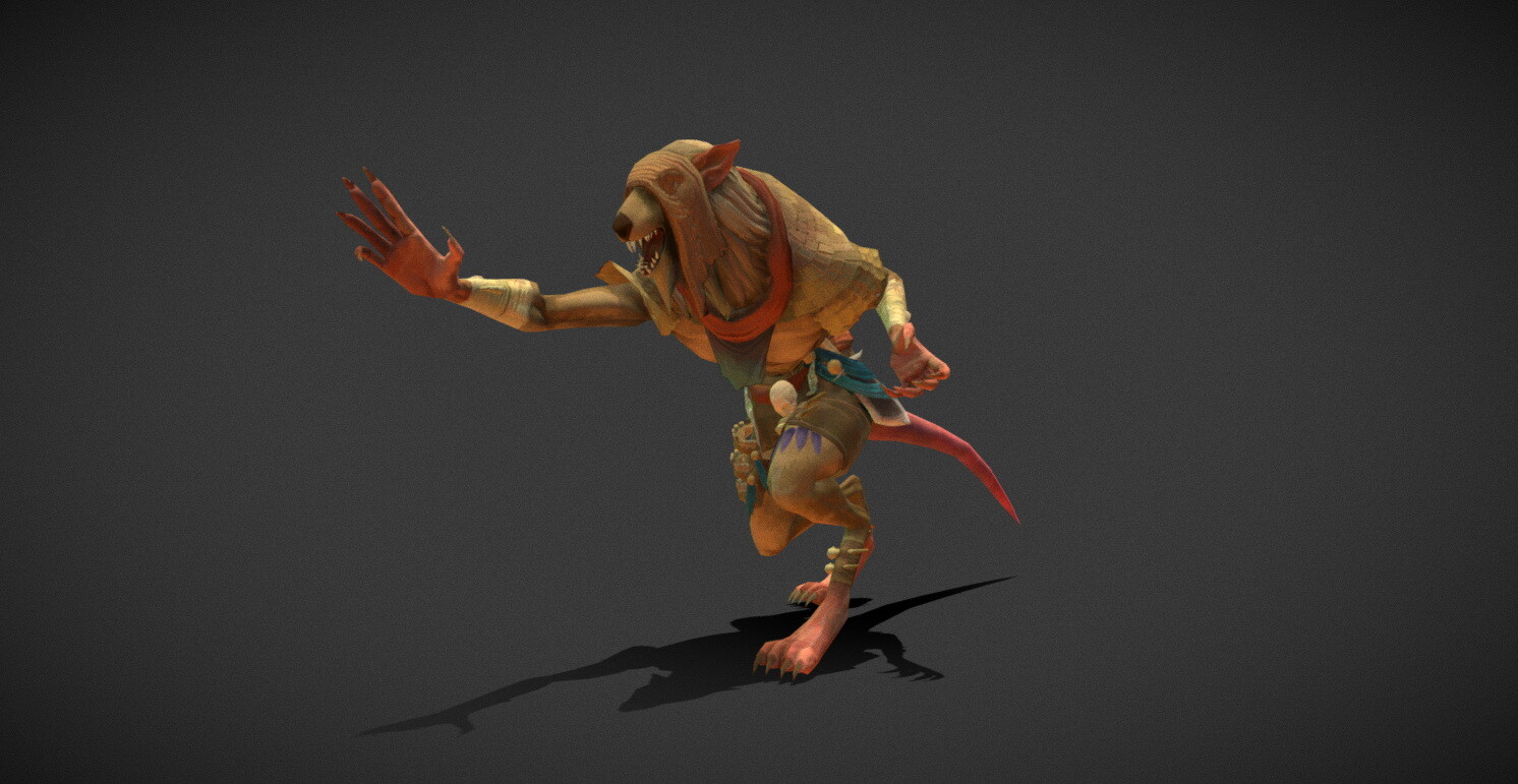 ArtStation - Fantasy Creature - Combat RatMan | Game Assets