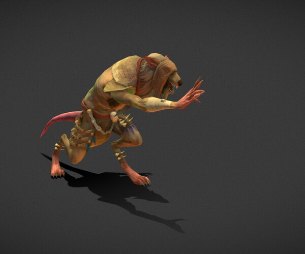 ArtStation - Fantasy Creature - Combat RatMan | Game Assets