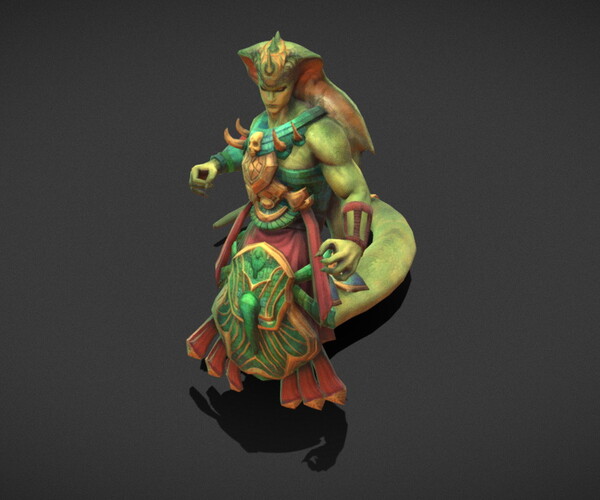 ArtStation - Fantasy Creature - Combat SnakeMan | Game Assets