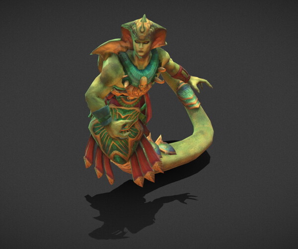 ArtStation - Fantasy Creature - Combat SnakeMan | Game Assets