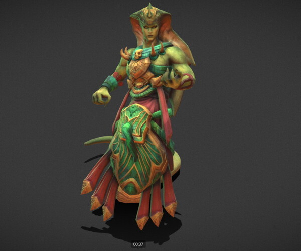 ArtStation - Fantasy Creature - Combat SnakeMan | Game Assets