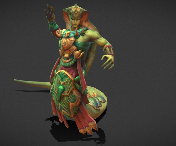 ArtStation - Fantasy Creature - Combat SnakeMan | Game Assets
