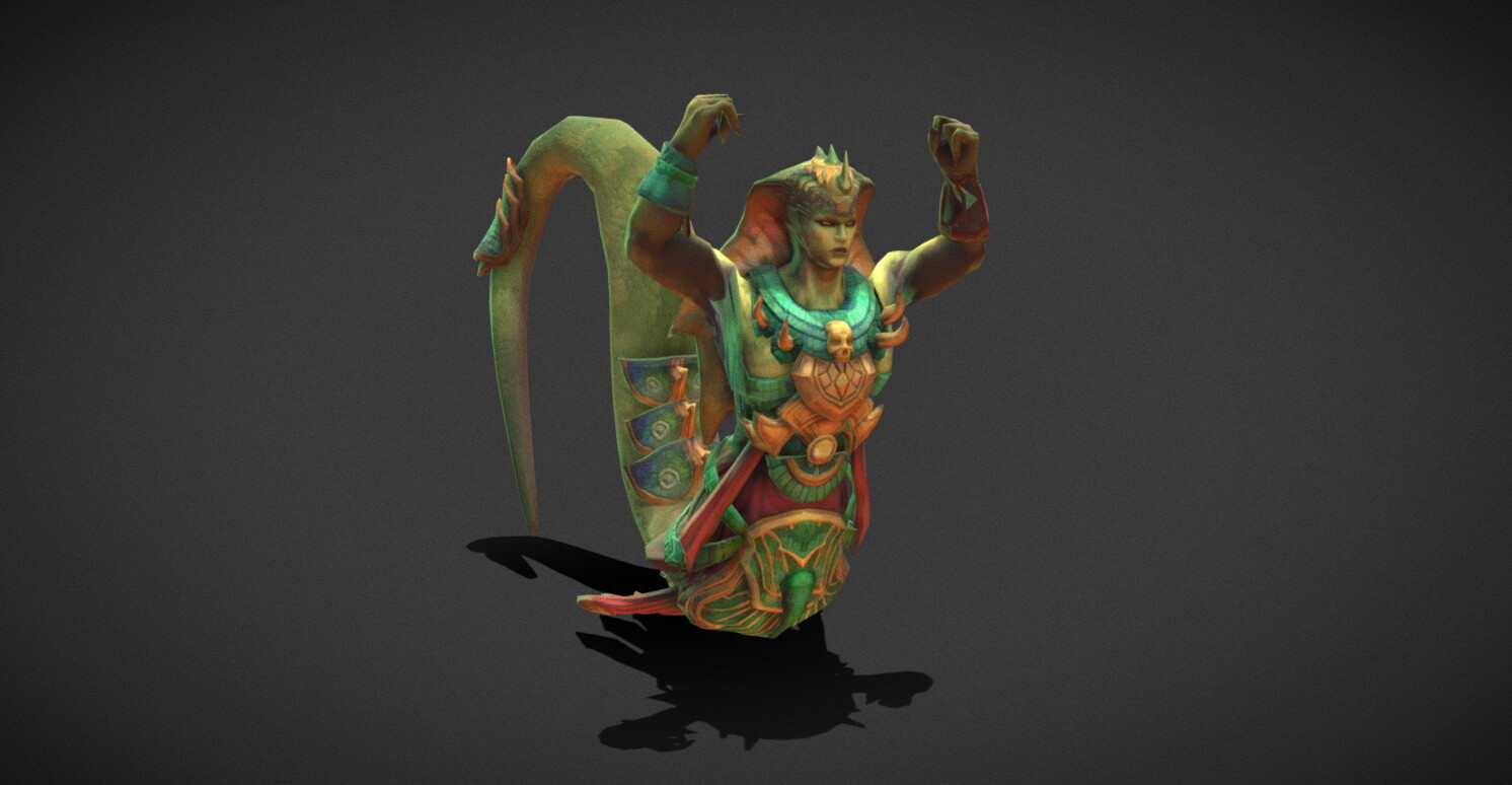 ArtStation - Fantasy Creature - Combat SnakeMan | Game Assets