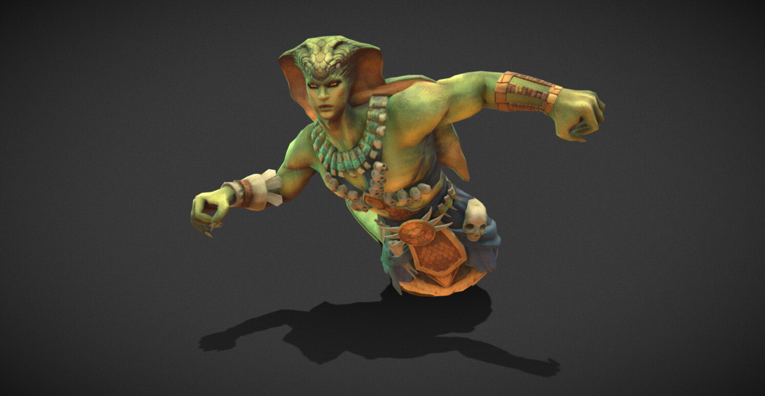 ArtStation - Fantasy Creature - Combat SnakeMan | Game Assets