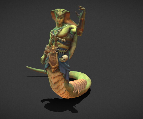 ArtStation - Fantasy Creature - Combat SnakeMan | Game Assets