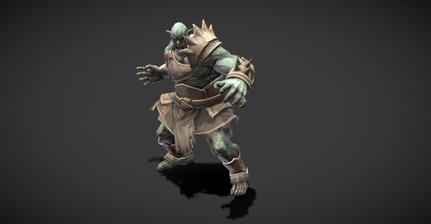 ArtStation - Fantasy Creature - Combat Troll | Game Assets