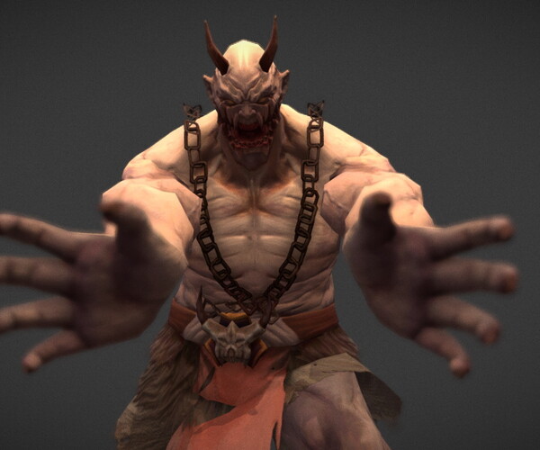 ArtStation - Fantasy Creature - Combat Troll | Game Assets