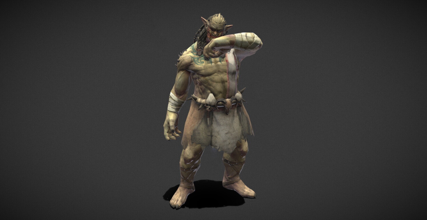ArtStation - Fantasy Creature - Combat Troll | Game Assets