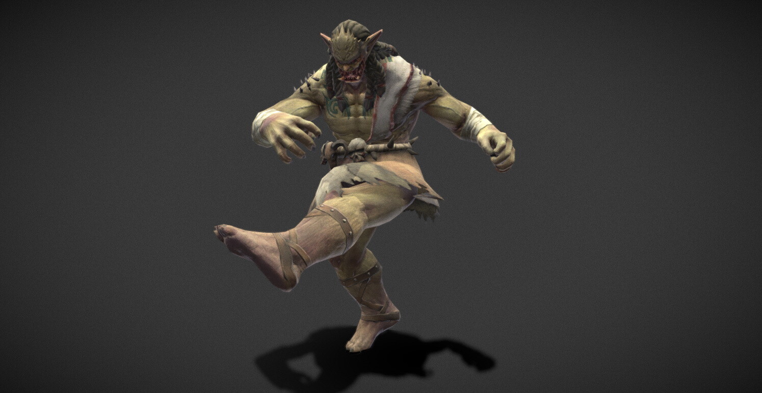ArtStation - Fantasy Creature - Combat Troll | Game Assets