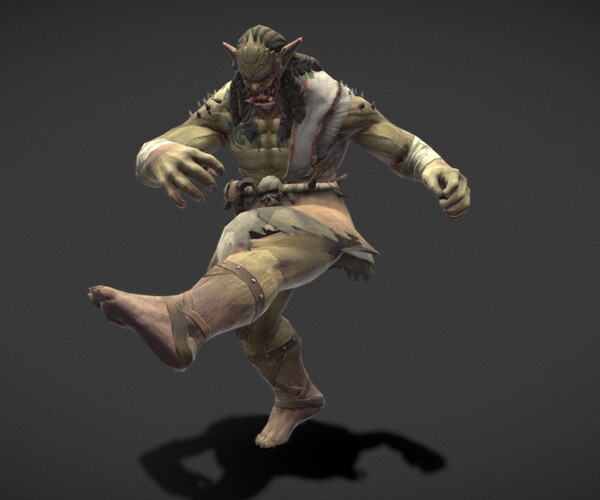 ArtStation - Fantasy Creature - Combat Troll | Game Assets