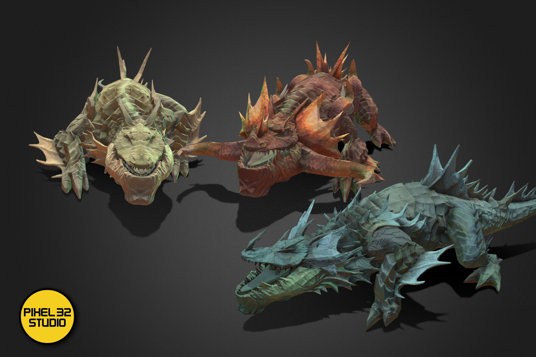 ArtStation - Fantasy Creature - Crocodile | Game Assets