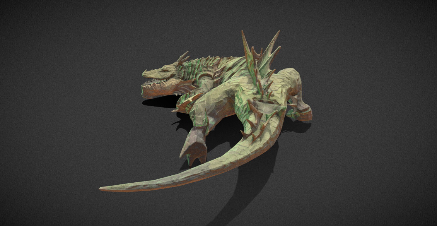 ArtStation - Fantasy Creature - Crocodile | Game Assets