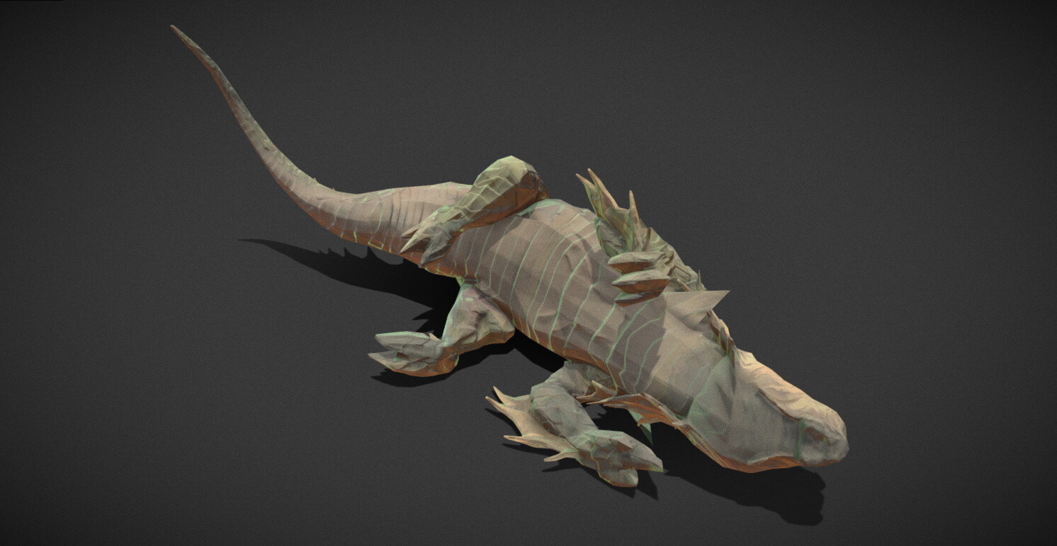 ArtStation - Fantasy Creature - Crocodile | Game Assets