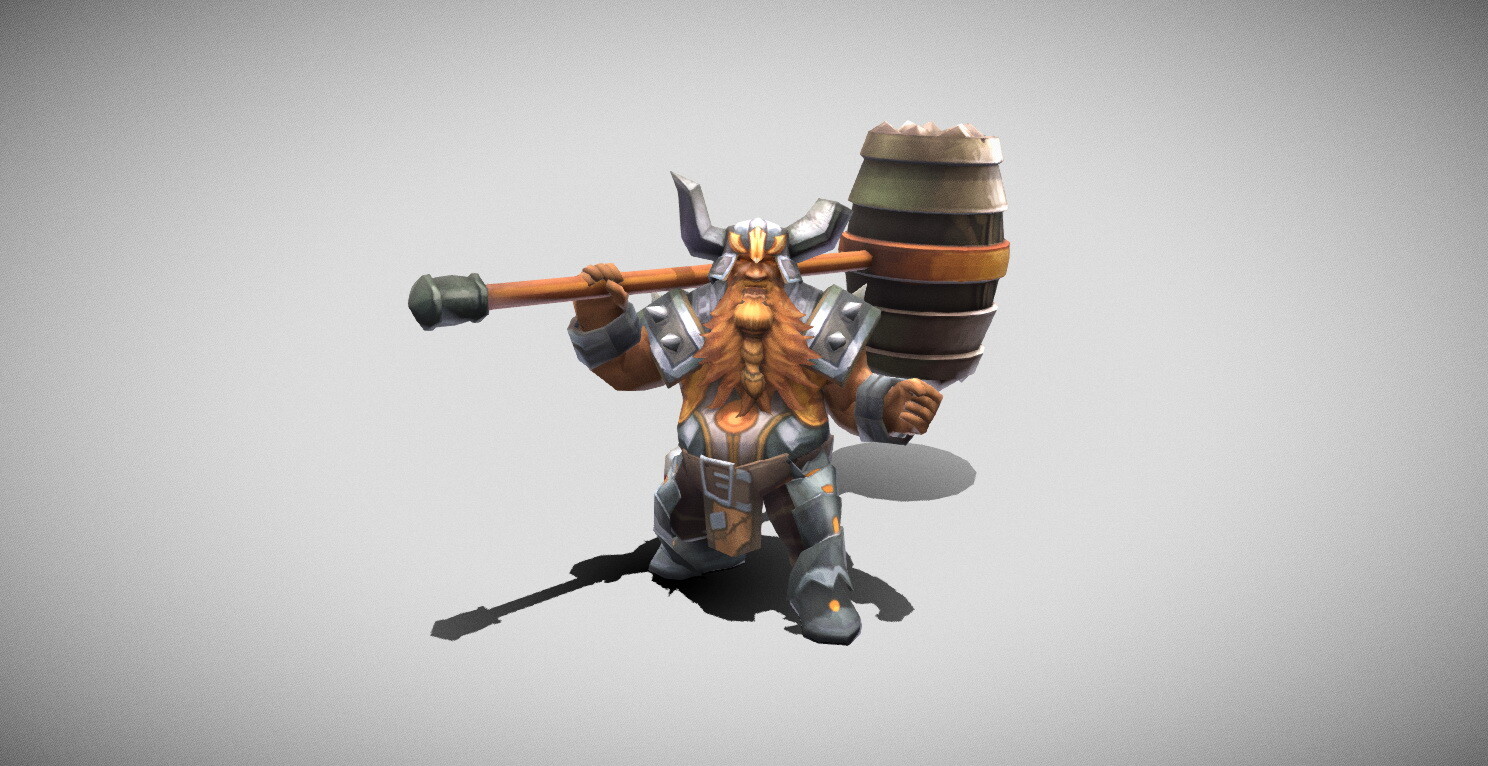 ArtStation - Dungeon Fantasy Monster - Hammer Viking | Game Assets