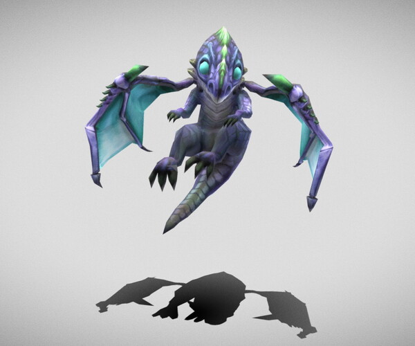 ArtStation - Dungeon Fantasy Monster - Small Dragon | Game Assets