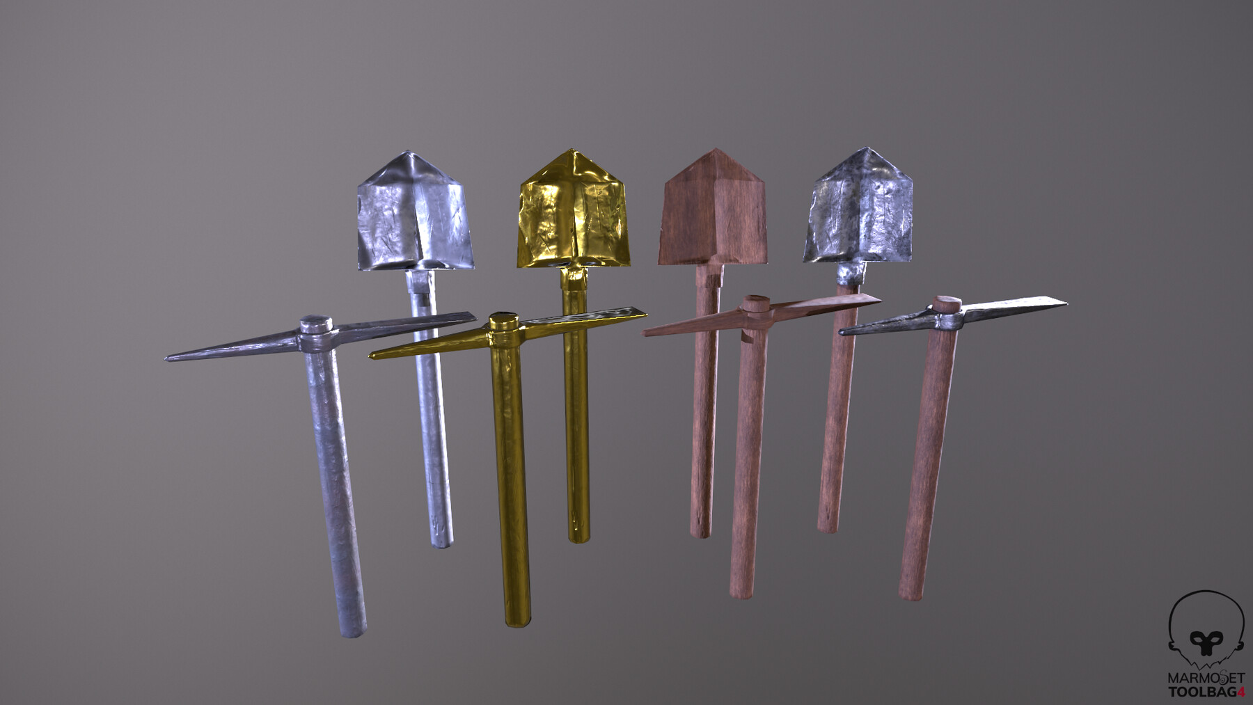 ArtStation - Shovel and Pickaxe Lowpoly | Game Assets