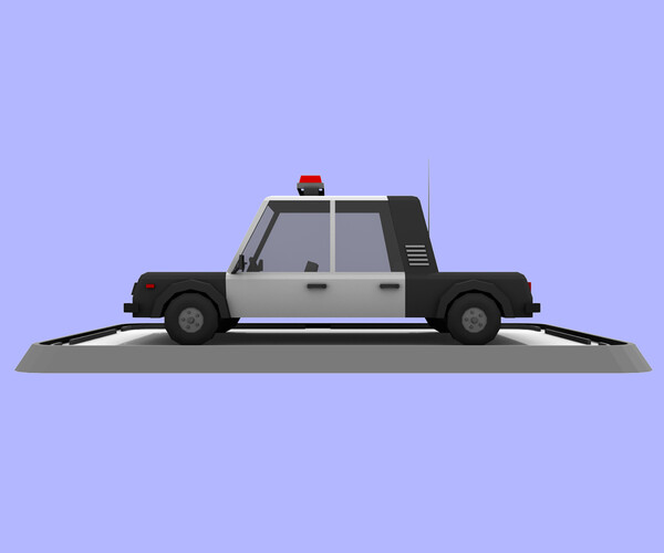 ArtStation - Cartoon Low Poly Police Car | Resources