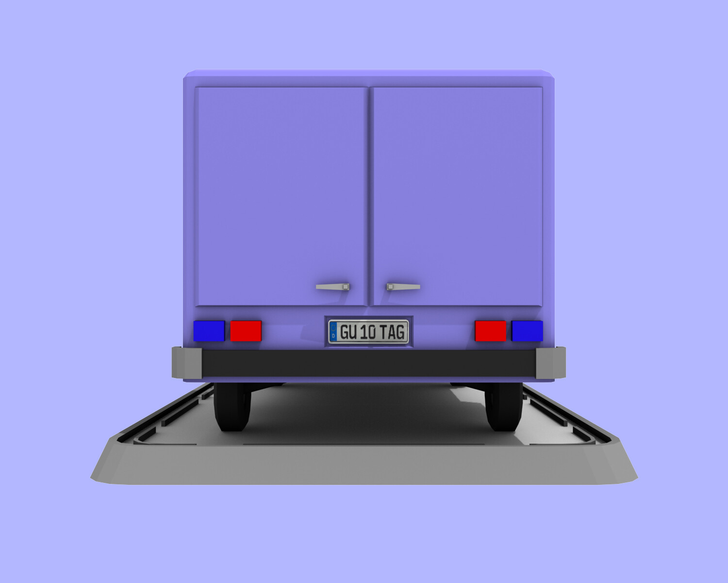 ArtStation - Cartoon Low Poly Food Delivery Truck | Resources