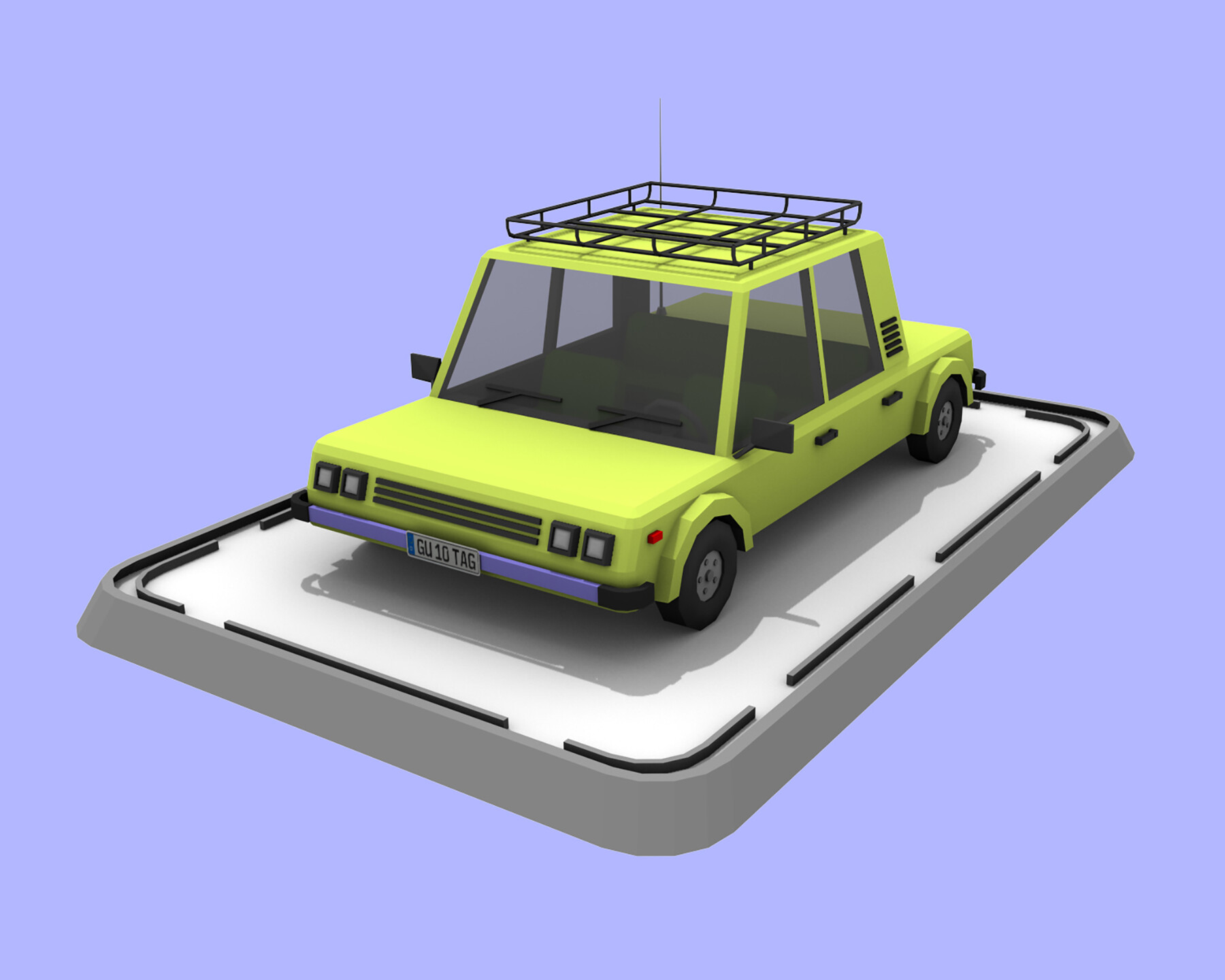 ArtStation - Cartoon Low Poly Car | Resources
