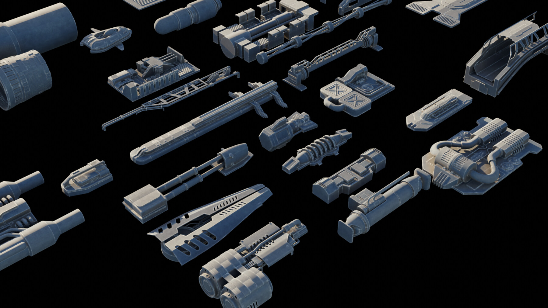 ArtStation - Scifi Kit Bashing Greeble Set | Resources