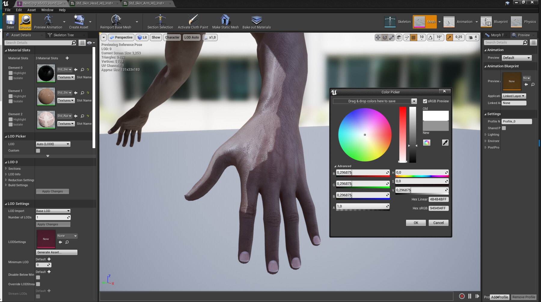 ArtStation - Realistic Hands left and right hand with 5 LODs Low-poly ...