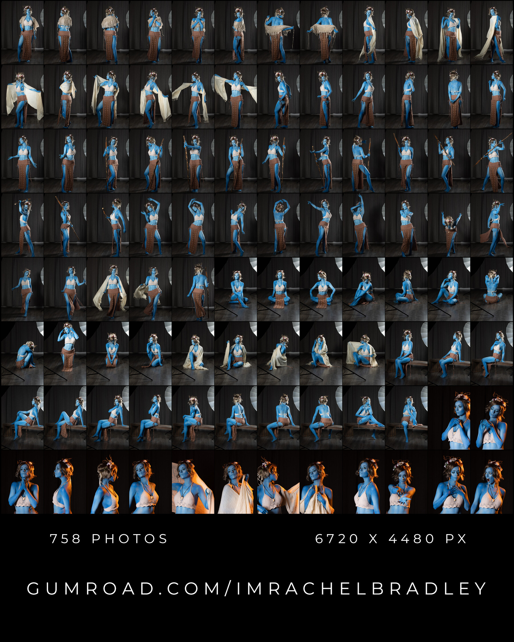 Rachel Bradley - Blue Villager - Pose Reference for Artists