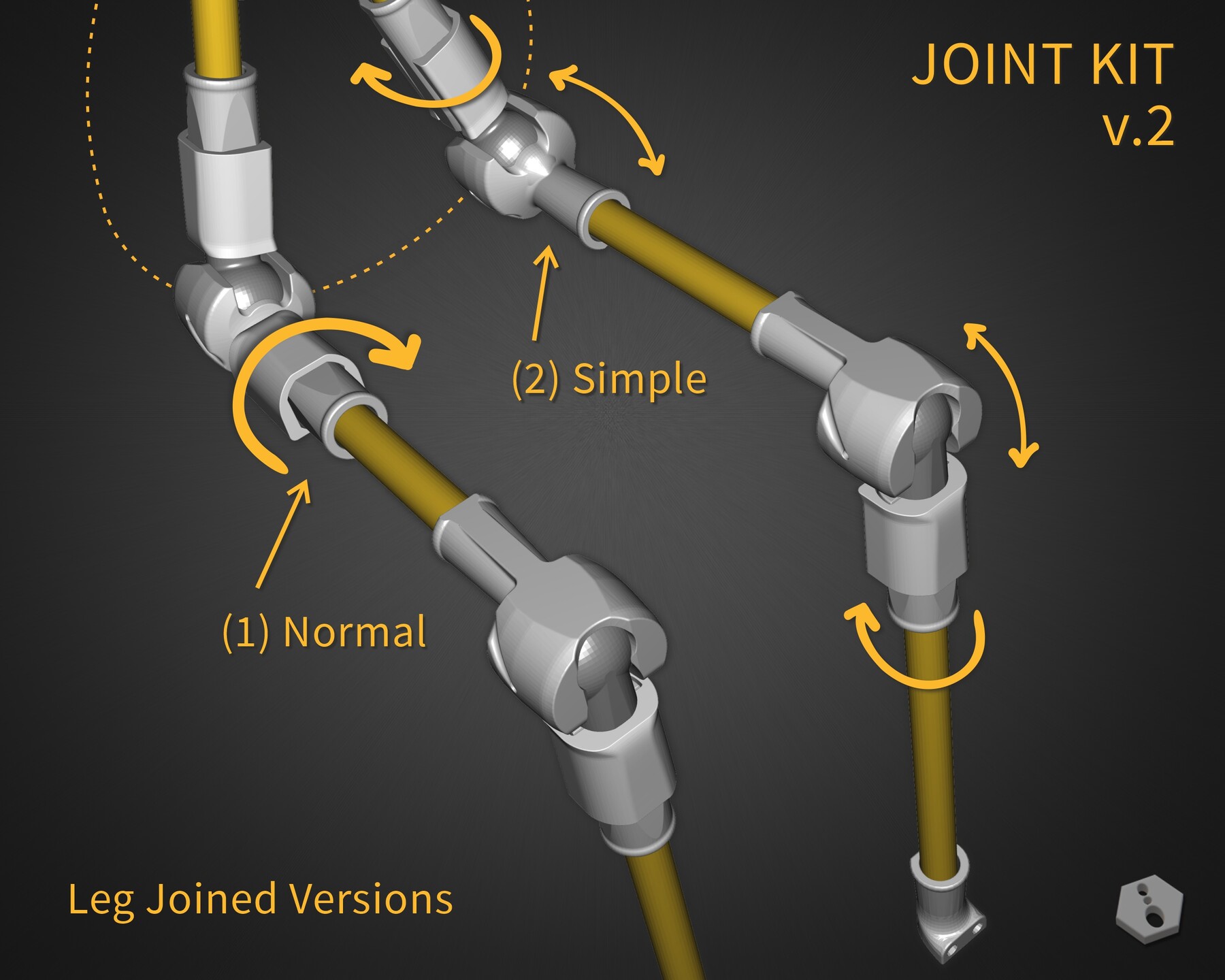 ArtStation - 3D model Joint KIT2 for BJD Doll handmade stl file for all ...
