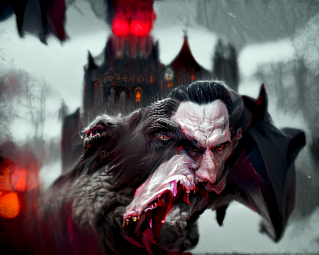 ArtStation - Dracula wounded and escaping | Artworks