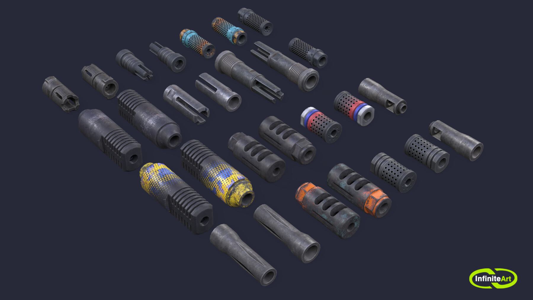 ArtStation - Flash-Hider suppressor | Game Assets