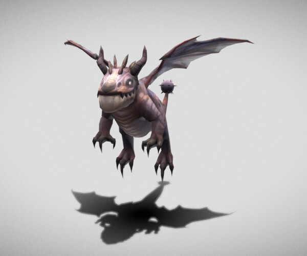 ArtStation - Dungeon Fantasy Monster - Zombie Little Dragon | Game Assets