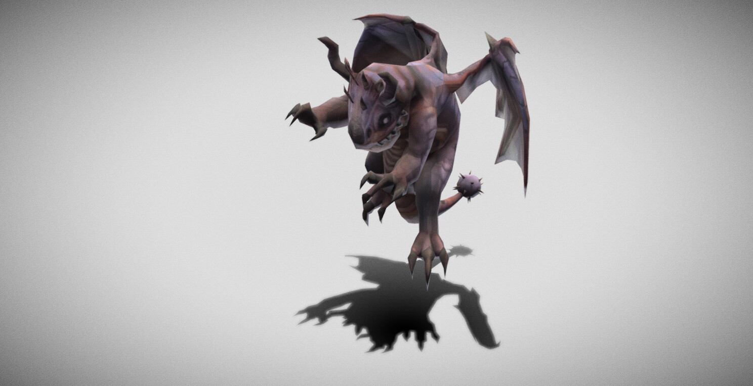 ArtStation - Dungeon Fantasy Monster - Zombie Little Dragon | Game Assets