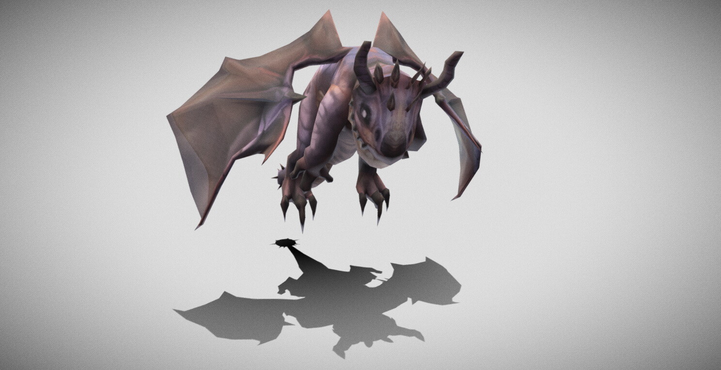 ArtStation - Dungeon Fantasy Monster - Zombie Little Dragon | Game Assets