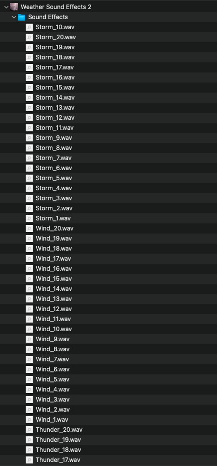 ArtStation - Weather Sound Effects 2 | Game Assets