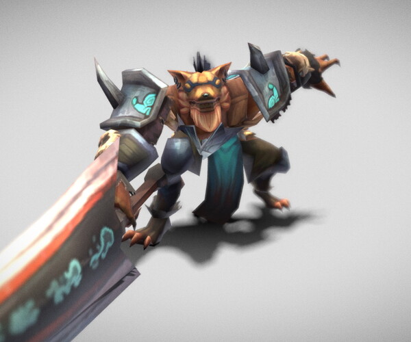 ArtStation - Dungeon Fantasy Monster - Werewolf the Great Sword | Game ...
