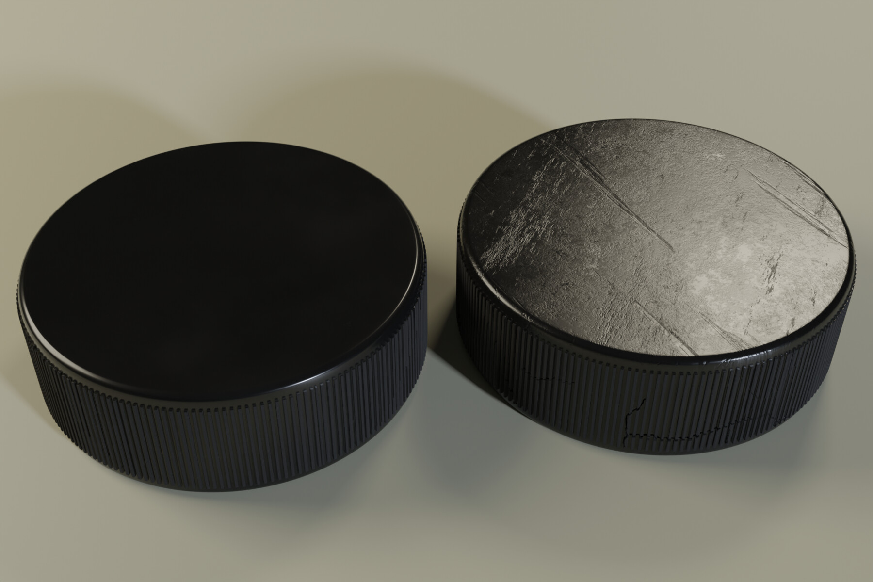 ArtStation - Collection of hockey sticks and pucks with procedural ...