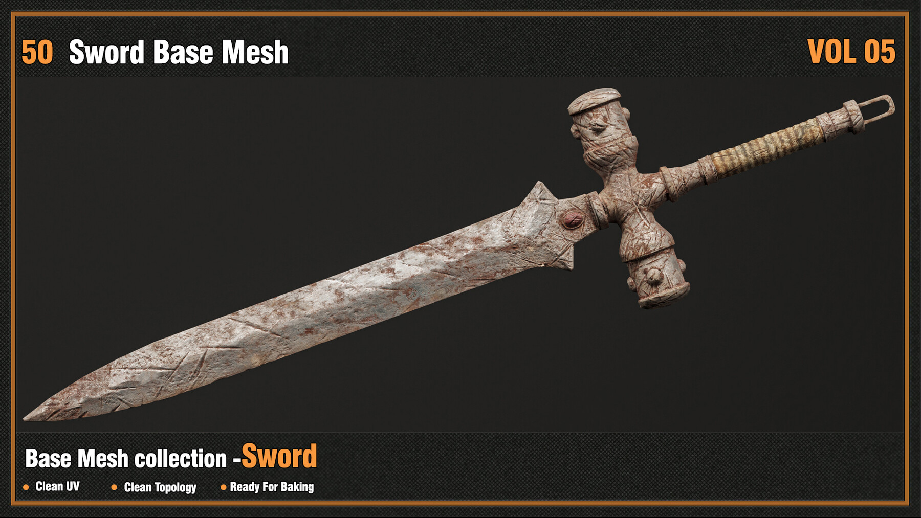 ArtStation - 50 Sword Base Mesh - VOL 05 ( Game Ready ) | Game Assets