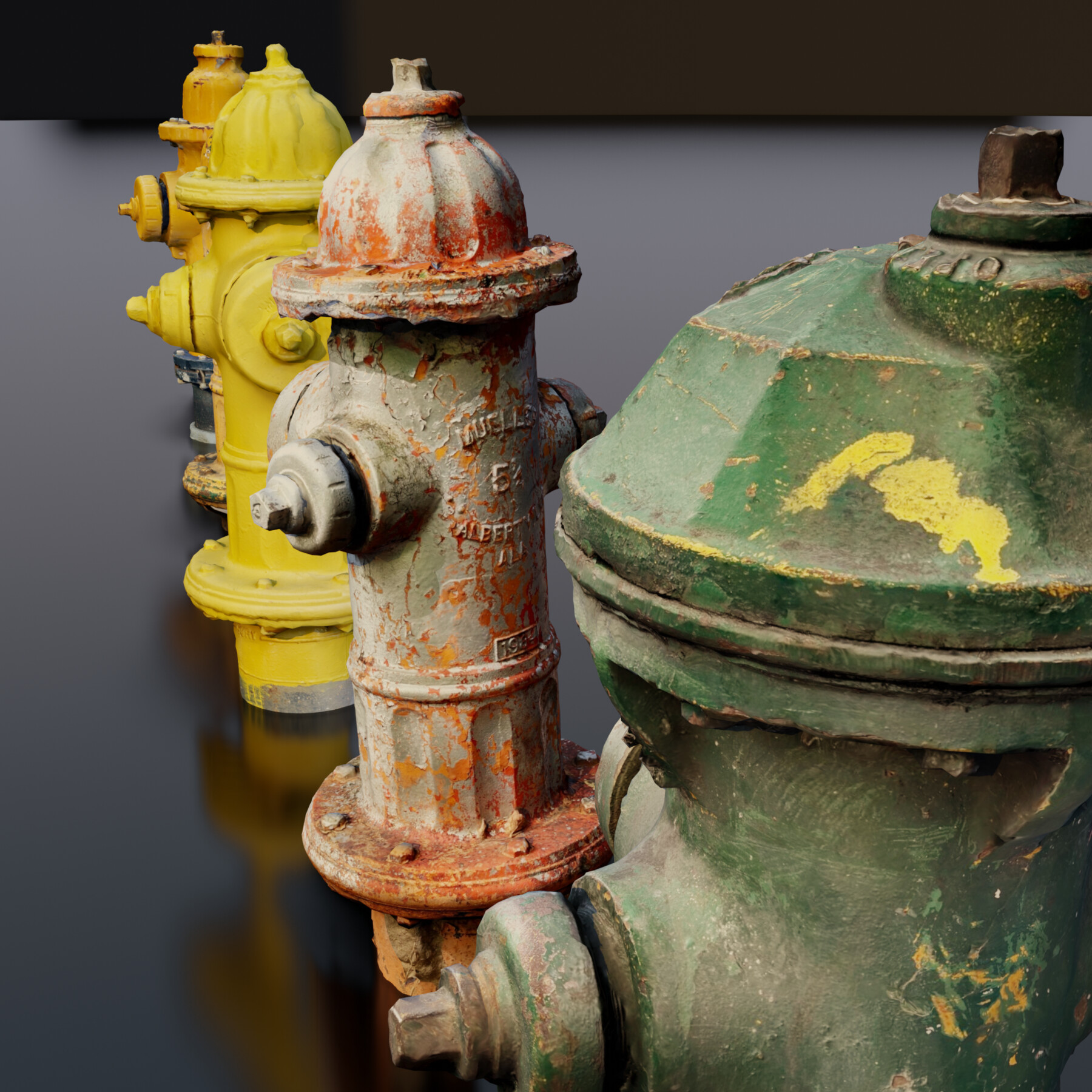 ArtStation - Fire Hydrants - 3D Assets for Concept Art | Resources