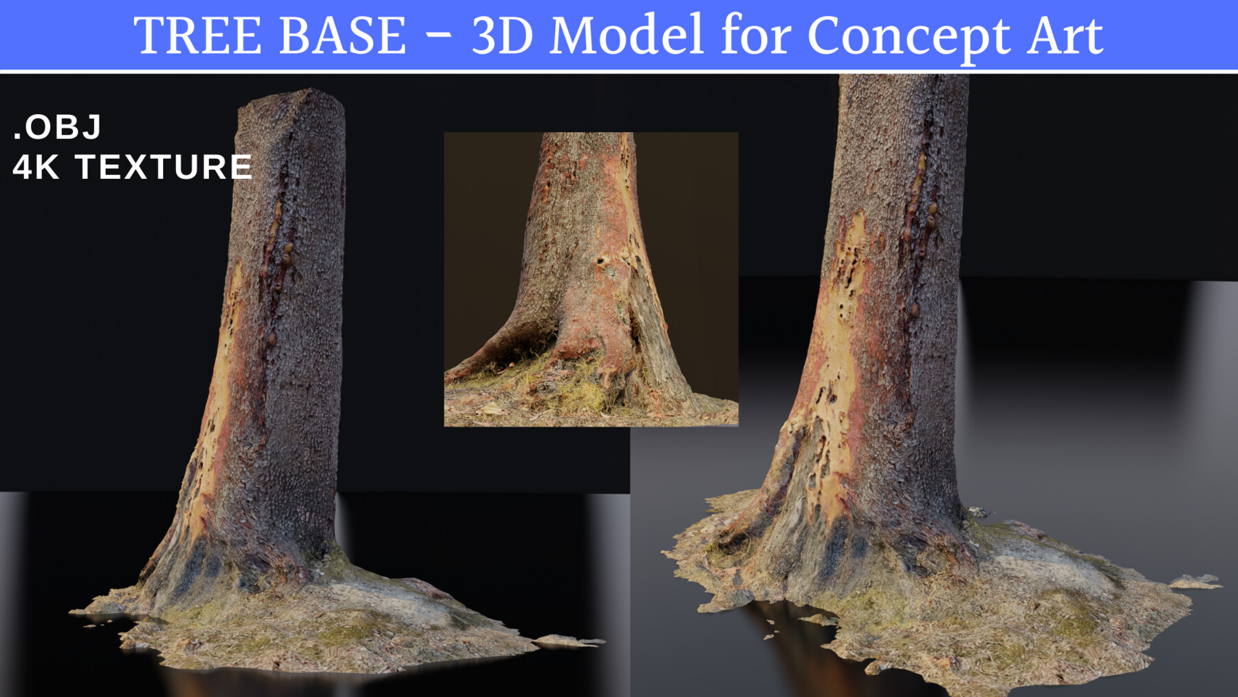 ArtStation - Tree Base - 3D Assets for Concept Art | Resources