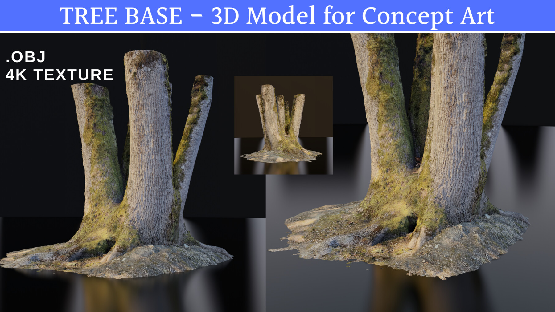 ArtStation - Tree Base - 3D Assets for Concept Art | Resources