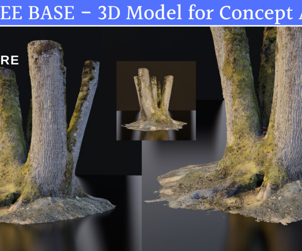 ArtStation - Tree Base - 3D Assets for Concept Art | Resources