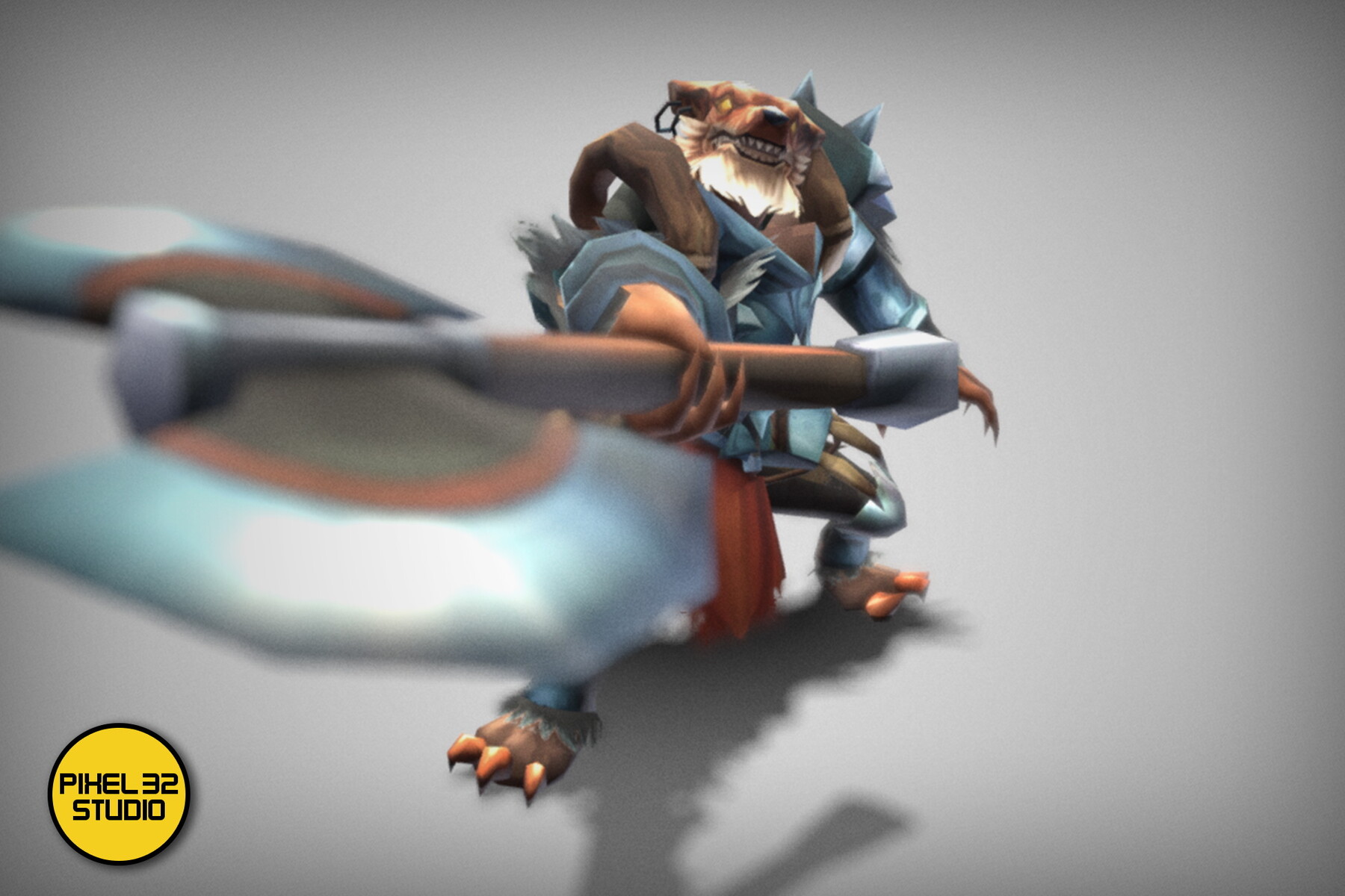 ArtStation - Dungeon Fantasy Monster - Werewolf Axe Warrior | Game Assets