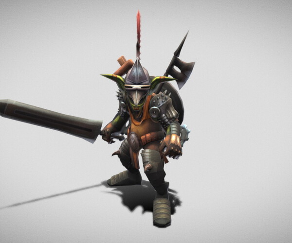 ArtStation - Dungeon Fantasy Monster - Troll Warrior | Game Assets